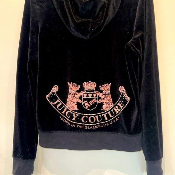 Juicy Couture | Tops | Authentic Htf Y2k Juicy Couture Black Velour ...